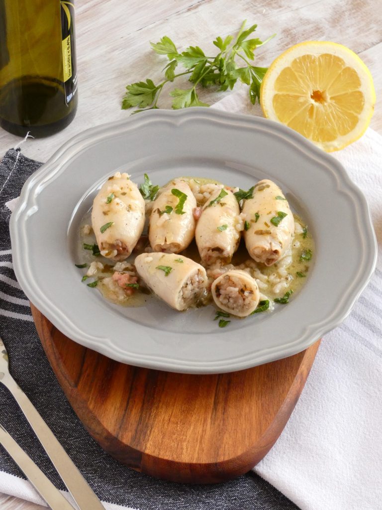 Greek Stuffed Squid with Rice and Parsley | my baking saga
